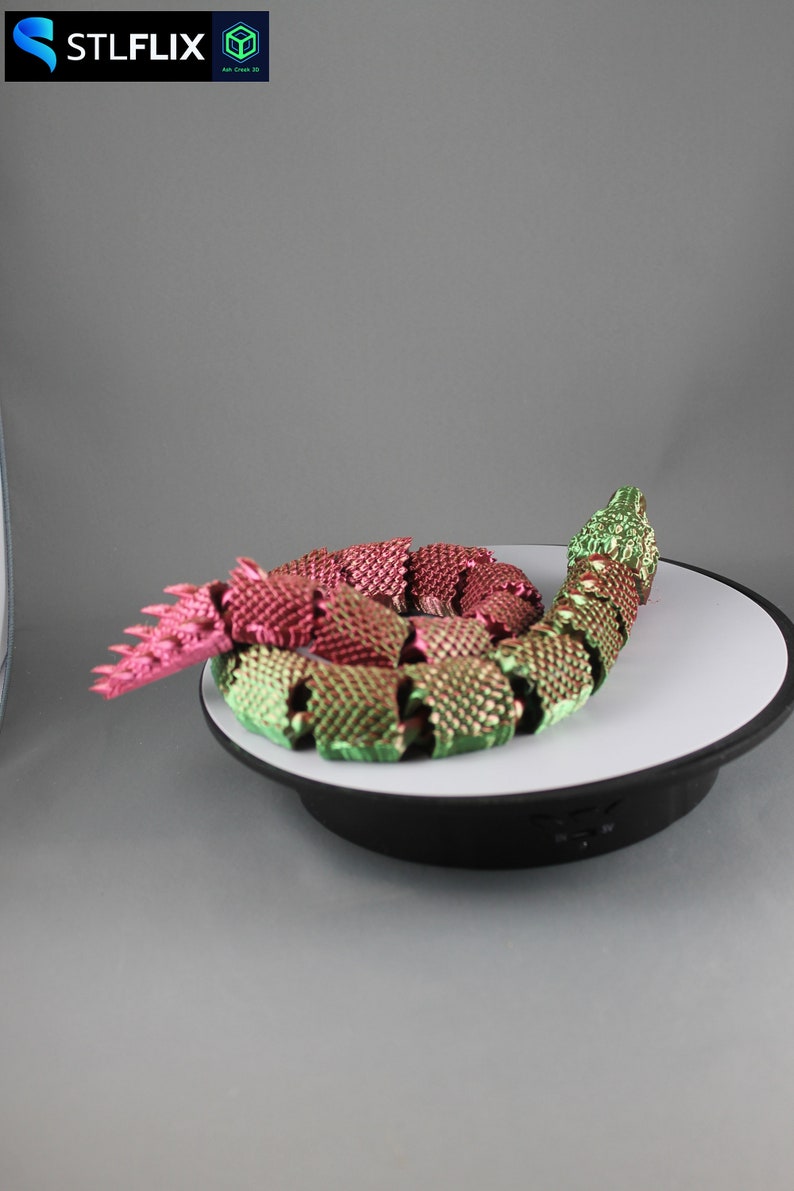 3D Printed Articulating Basilisk Flexi Snake - Etsy