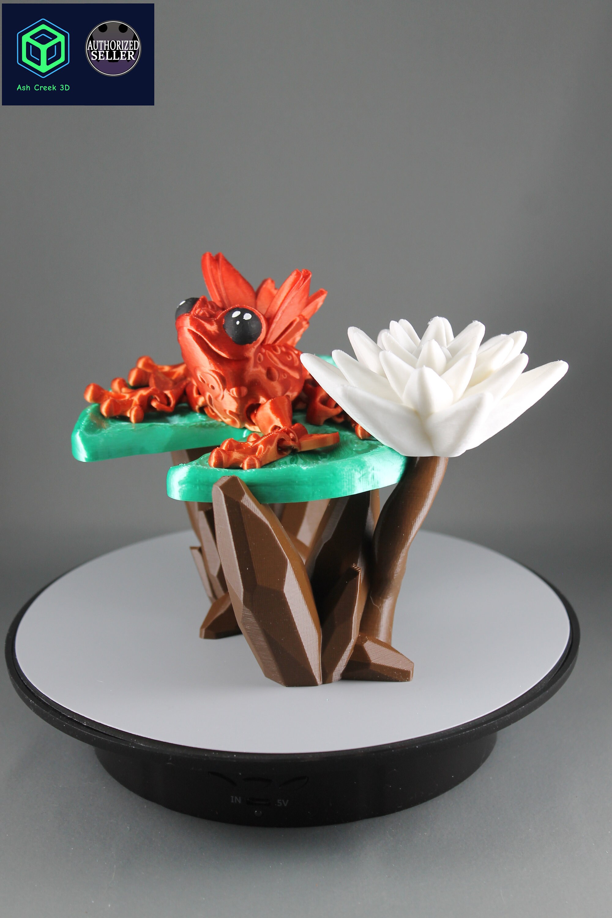3D Printed Flutter Frog With Lilypad Stand - Etsy