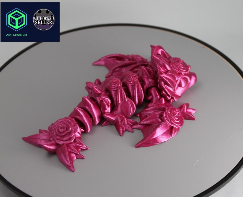 3D Printed Tiny Rose Wyvern Flexi Dragon Articulated Dragon - Etsy Canada
