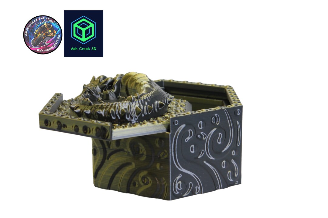 3D Printed Dragon Box Storage Box - Etsy