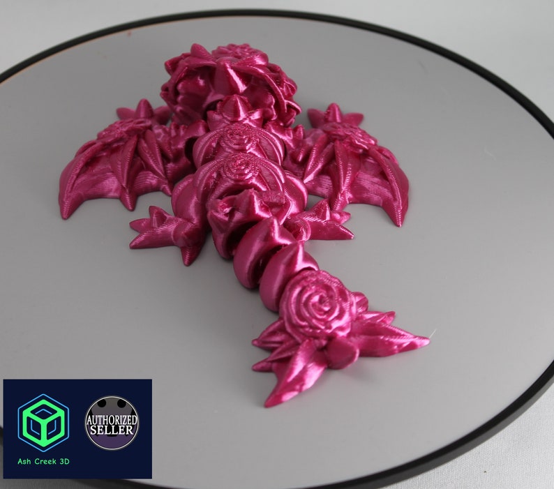 3D Printed Tiny Rose Wyvern Flexi Dragon Articulated Dragon - Etsy Canada