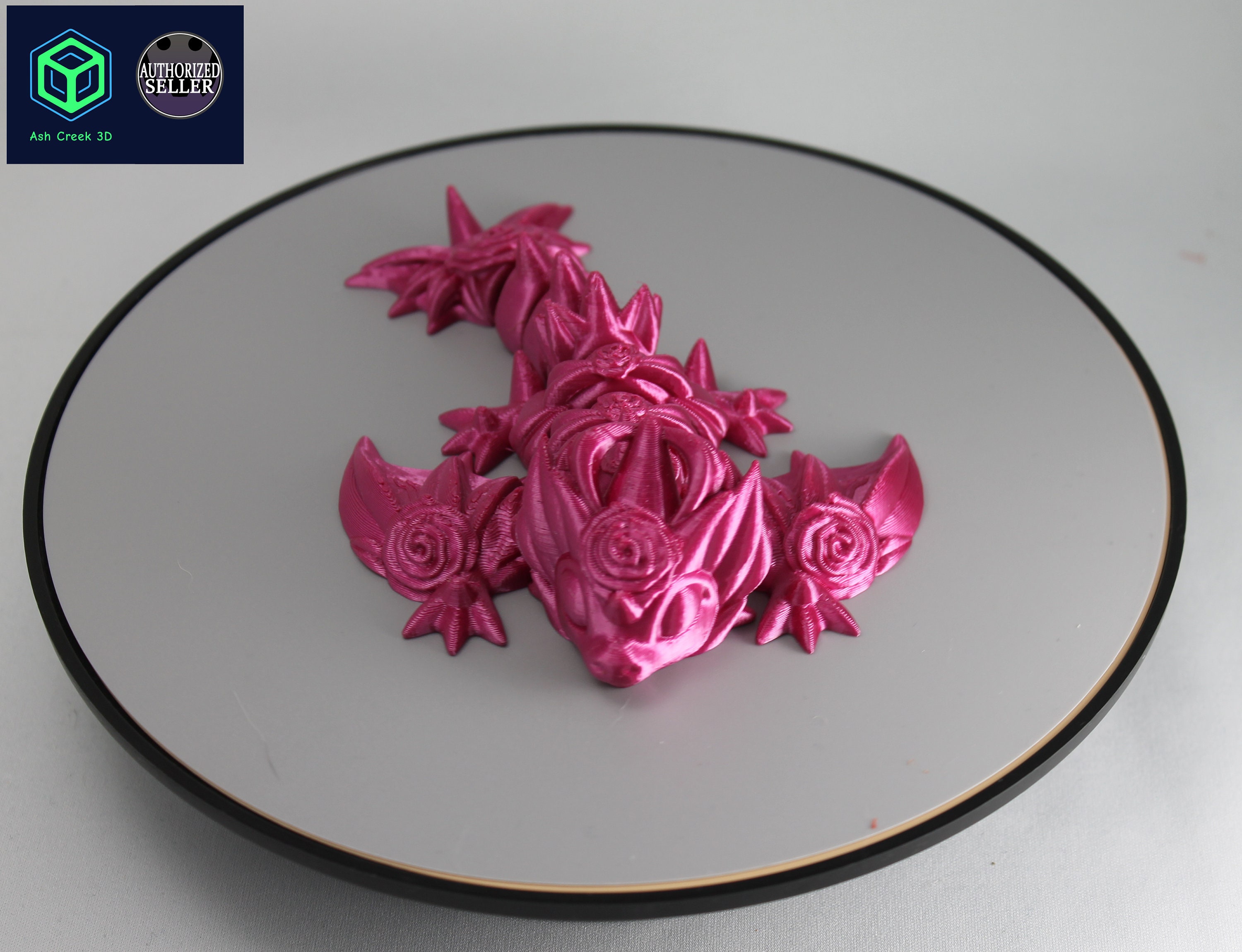 3D Printed Tiny Rose Wyvern Flexi Dragon Articulated Dragon - Etsy Canada