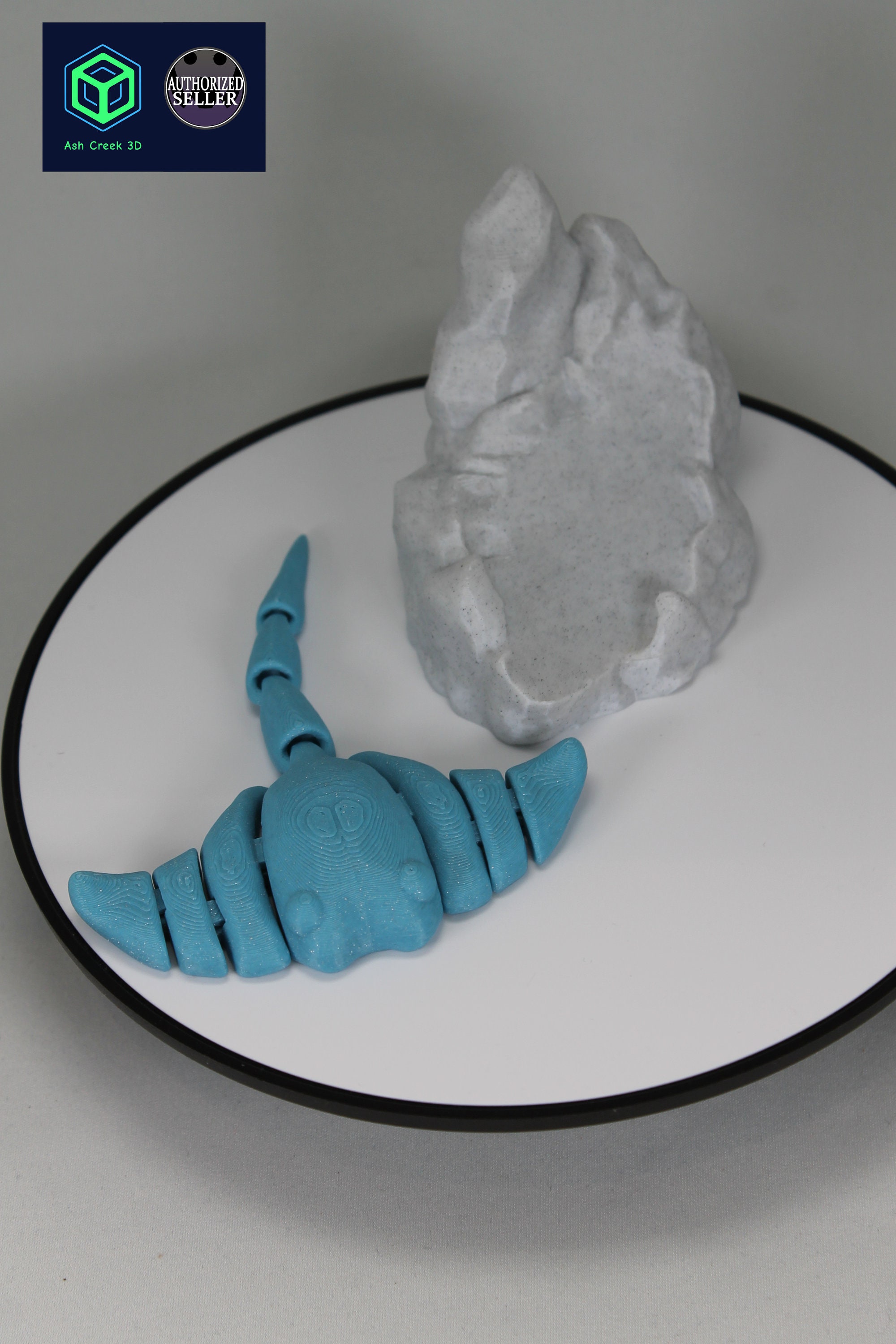 3D Printed Articulating Stingray and Rock Flexi Animal - Etsy