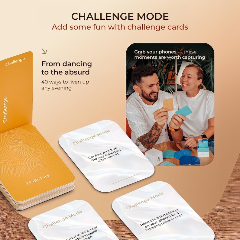 Pearl Talk Conversation Cards Game – 200 Questions for Couples, Friends ...