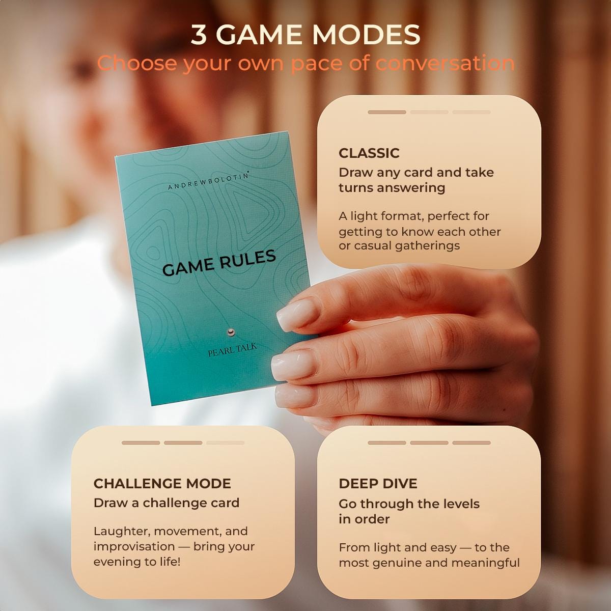 Pearl Talk Conversation Cards Game – 200 Questions for Couples, Friends ...