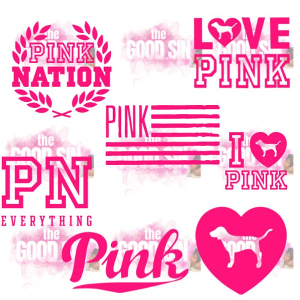 Love Pink Logo Svg - Etsy