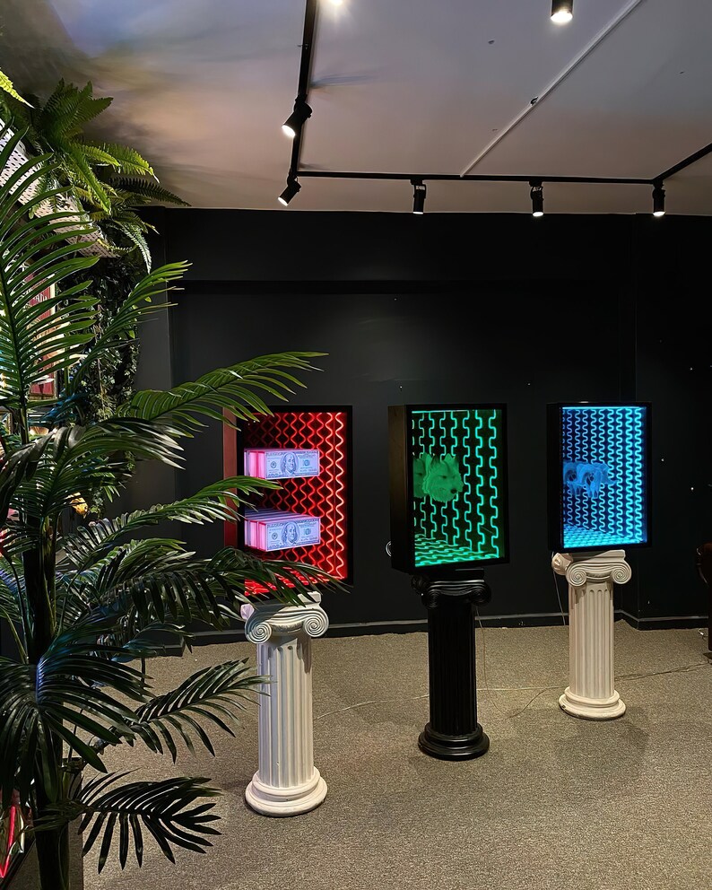 3D Neon Infinity Mirror Neon Sign Art Neon Sign Bedroom - Etsy