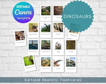 Flashcards Editable Template for Canva, DIY Flashcards for Any Language ...