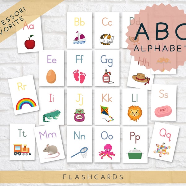 Reggio Emilia Alphabet Cards - Etsy