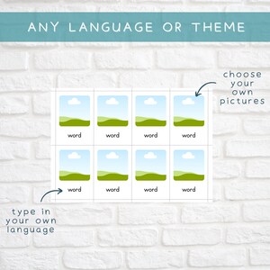 Flashcards Editable Template for Canva, DIY Flashcards for Any Language ...