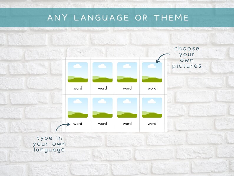 Flashcards Editable Template for Canva, DIY Flashcards for Any Language ...