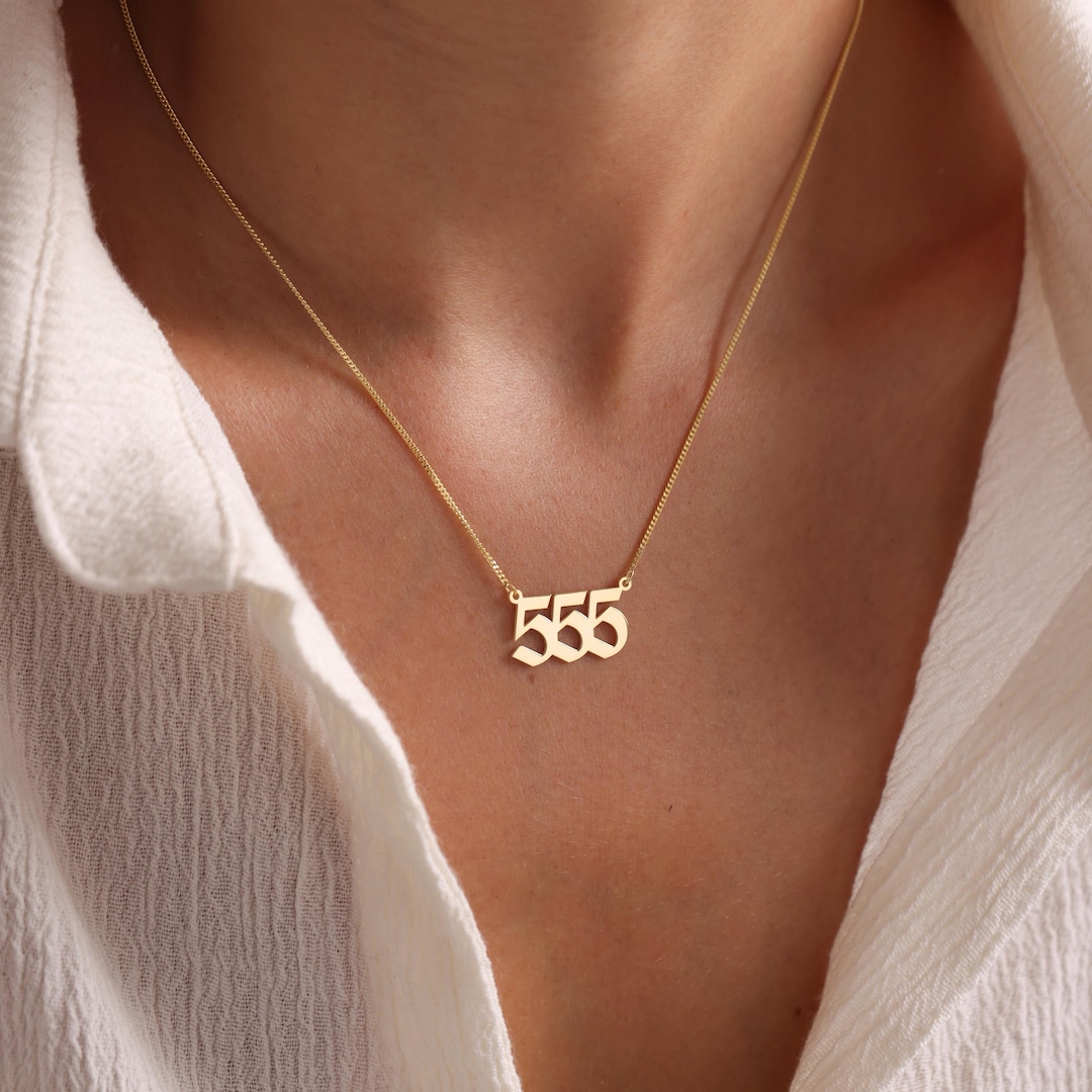 555 666 999 Number Necklace, Angel Number Necklace Personalized, Lucky ...
