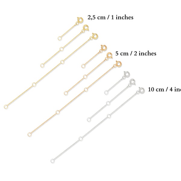 14k Solid Gold Necklace Extender - Etsy