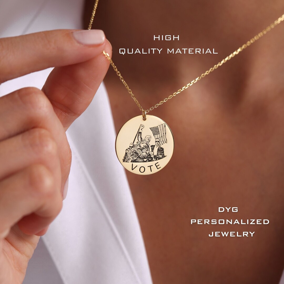 President Trump Necklace, Vote Disc Necklace, Trump Supporters Necklace ...