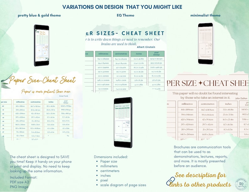 Cheat Sheet Paper Sizes Paper Dimensions According to Mm Cm in and Px ...