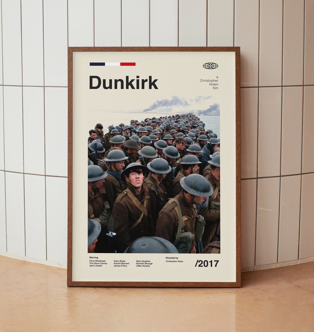 Dunkirk Vintage Movie Poster - Christopher Nolan - Minimalist Midcentury Wall Art Print - Etsy
