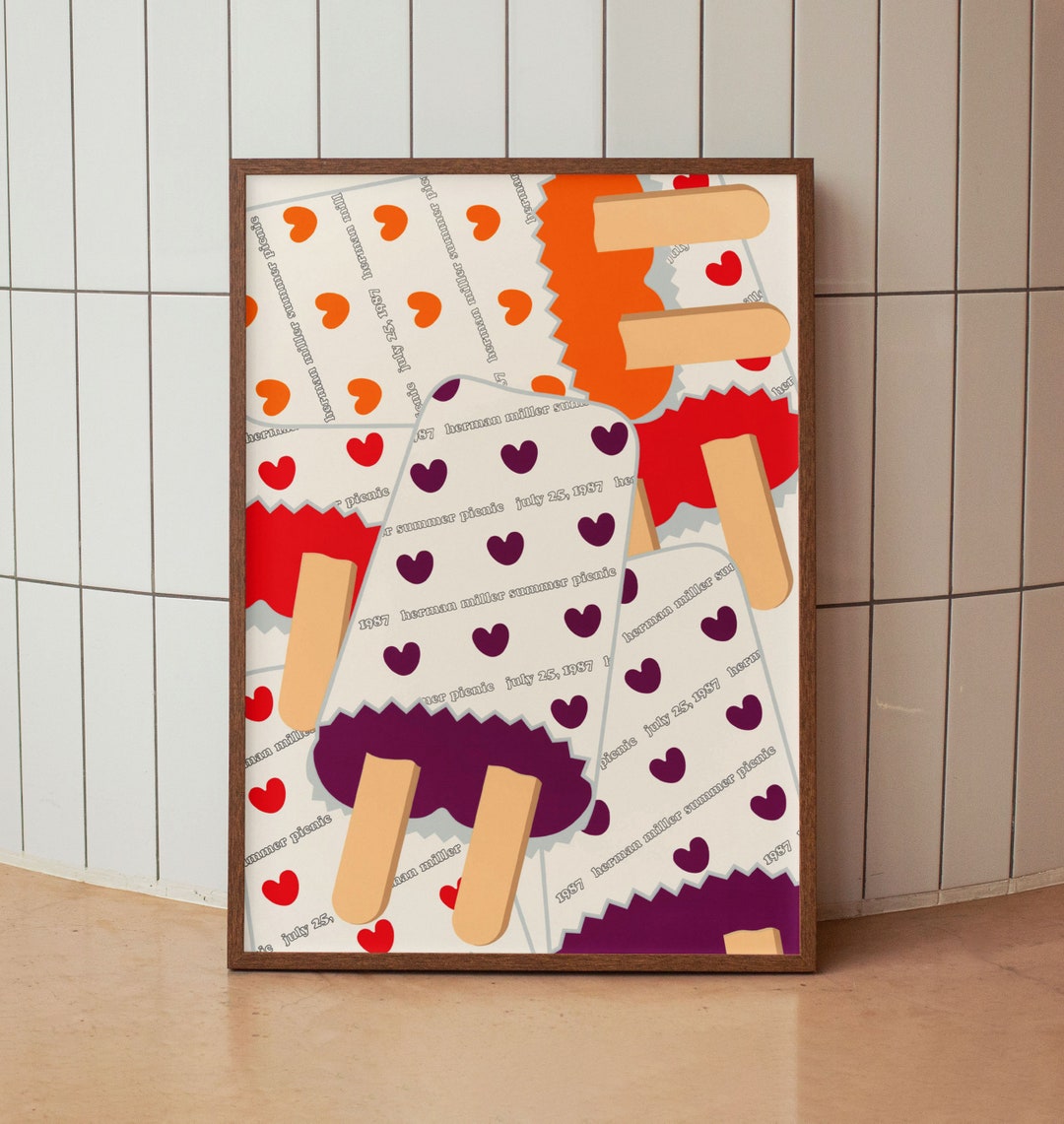 Herman Miller Ice Cream Love Midcentury Modern Print Wall Art Print - Etsy
