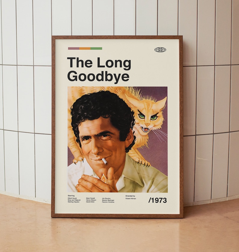 The Long Goodbye Vintage Minimalist Movie Poster Film Noir - Etsy