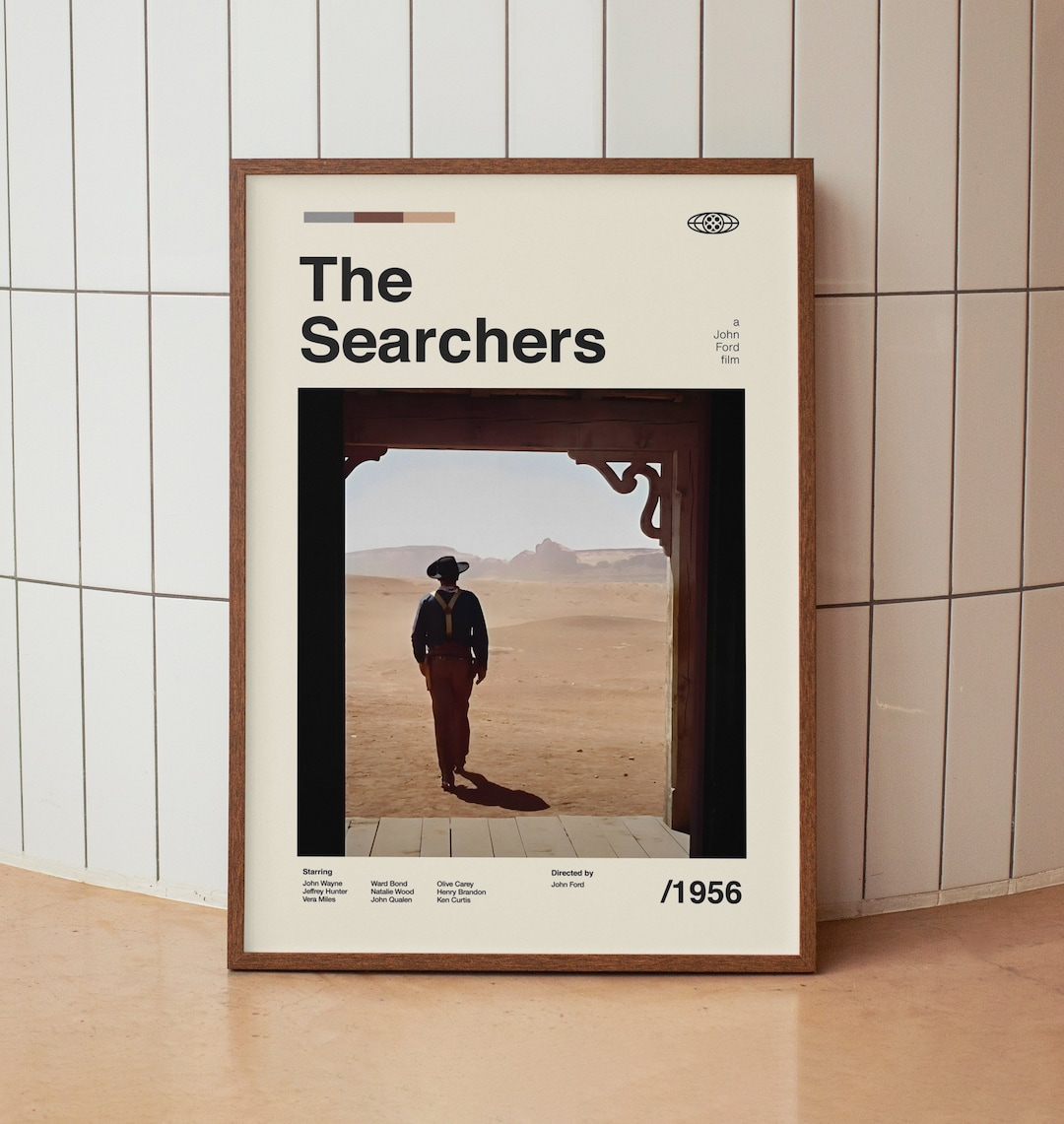 The Searchers 1956 Vintage Movie Poster - John Wayne John Ford ...