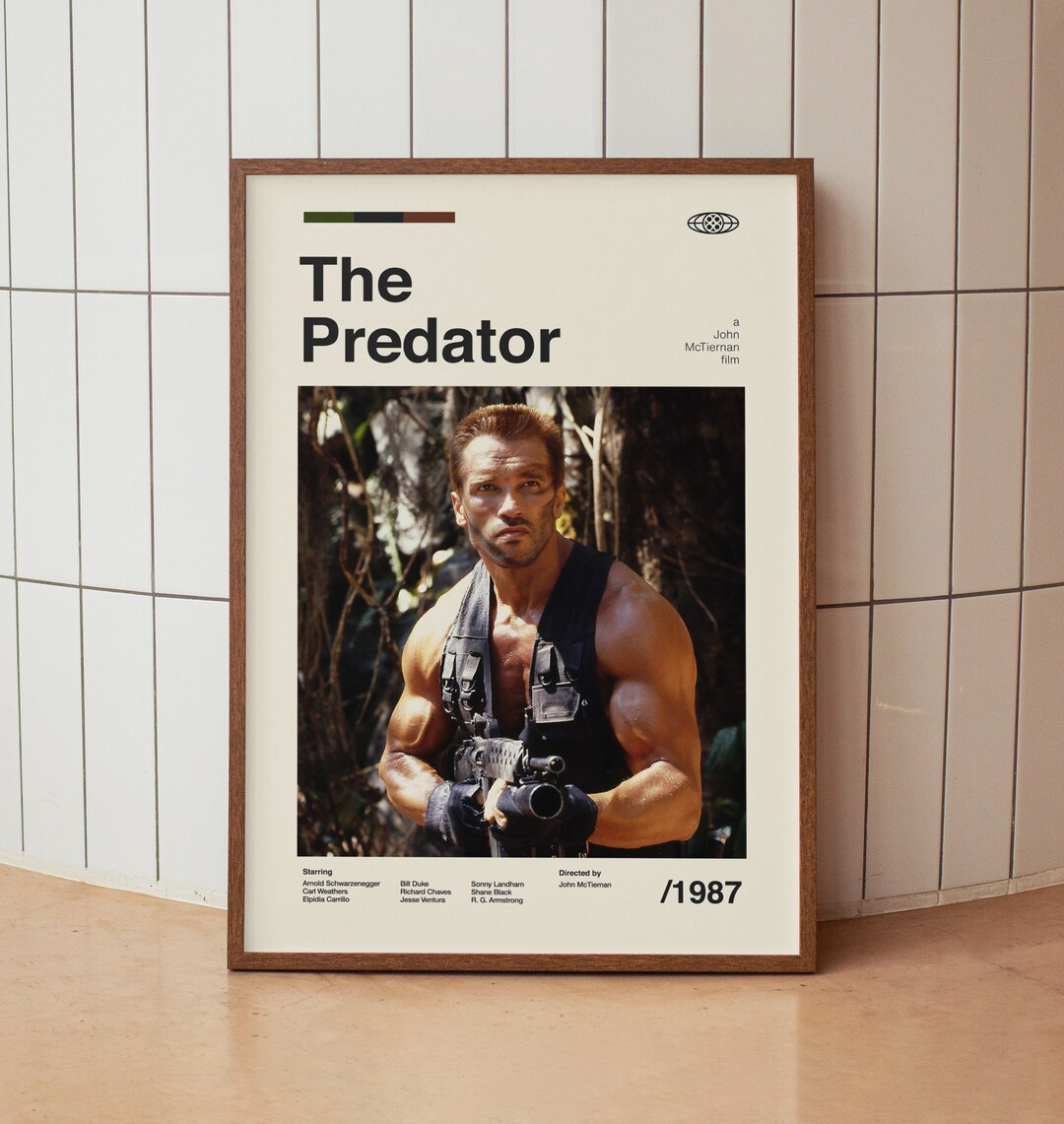 Vintage Action Movie Poster - Arnold Schwarzenegger - Minimalist ...