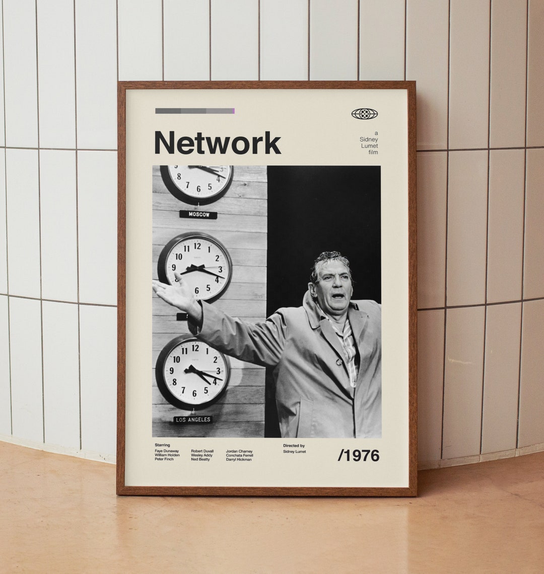 Network 1976 Vintage Movie Poster - Faye Dunaway William Holden ...