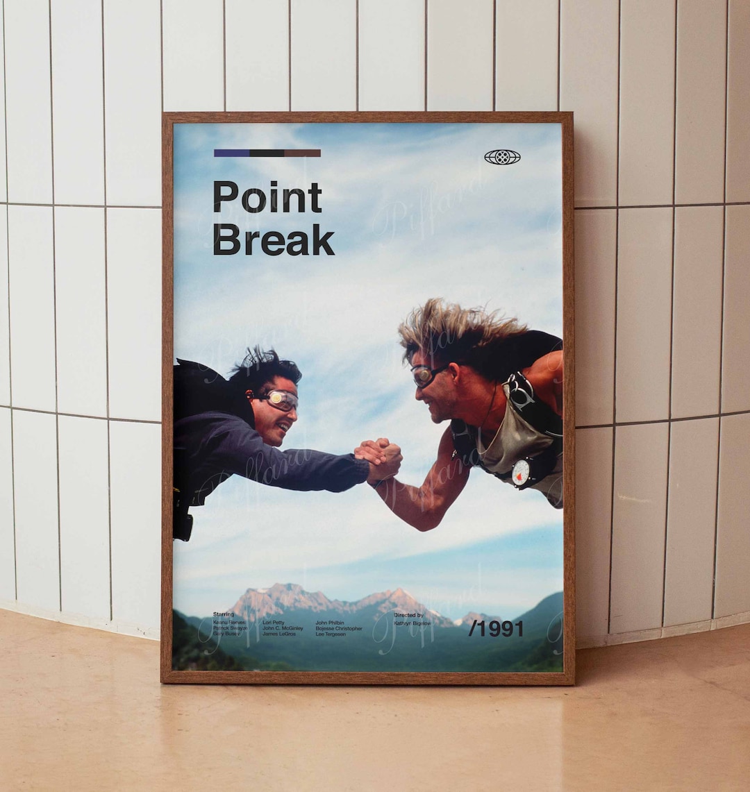 Point Break Full Size Vintage Movie Poster - Patrick Swayze Keanu ...