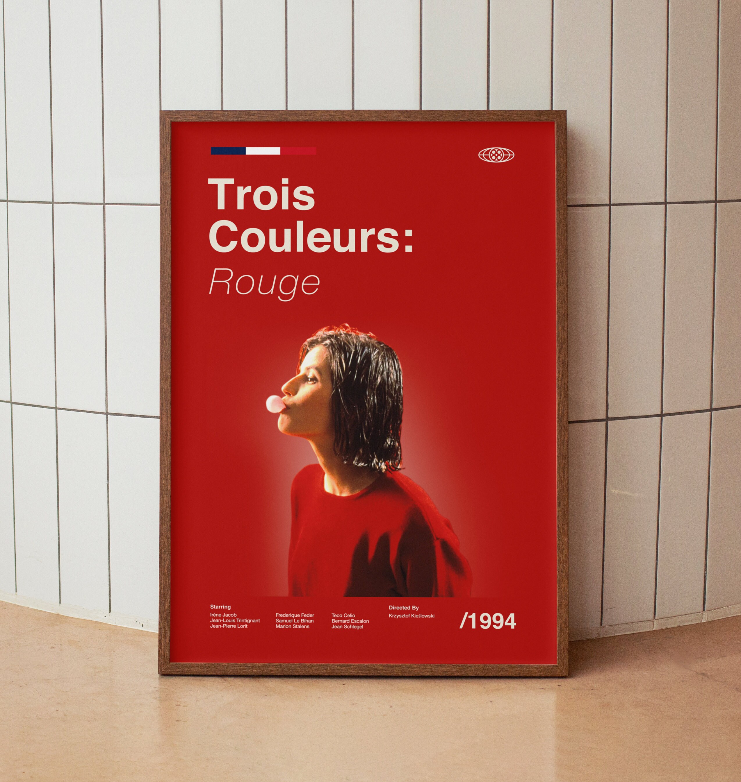 Three Colours Red Wall Art Print French Movie Poster - Etsy