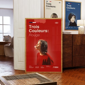 Three Colours Trilogy Collection Wall Art Print - French Movie Poster ...