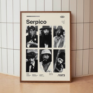 Serpico Vintage Movie Poster - Al Pacino - Minimalist Midcentury Wall ...