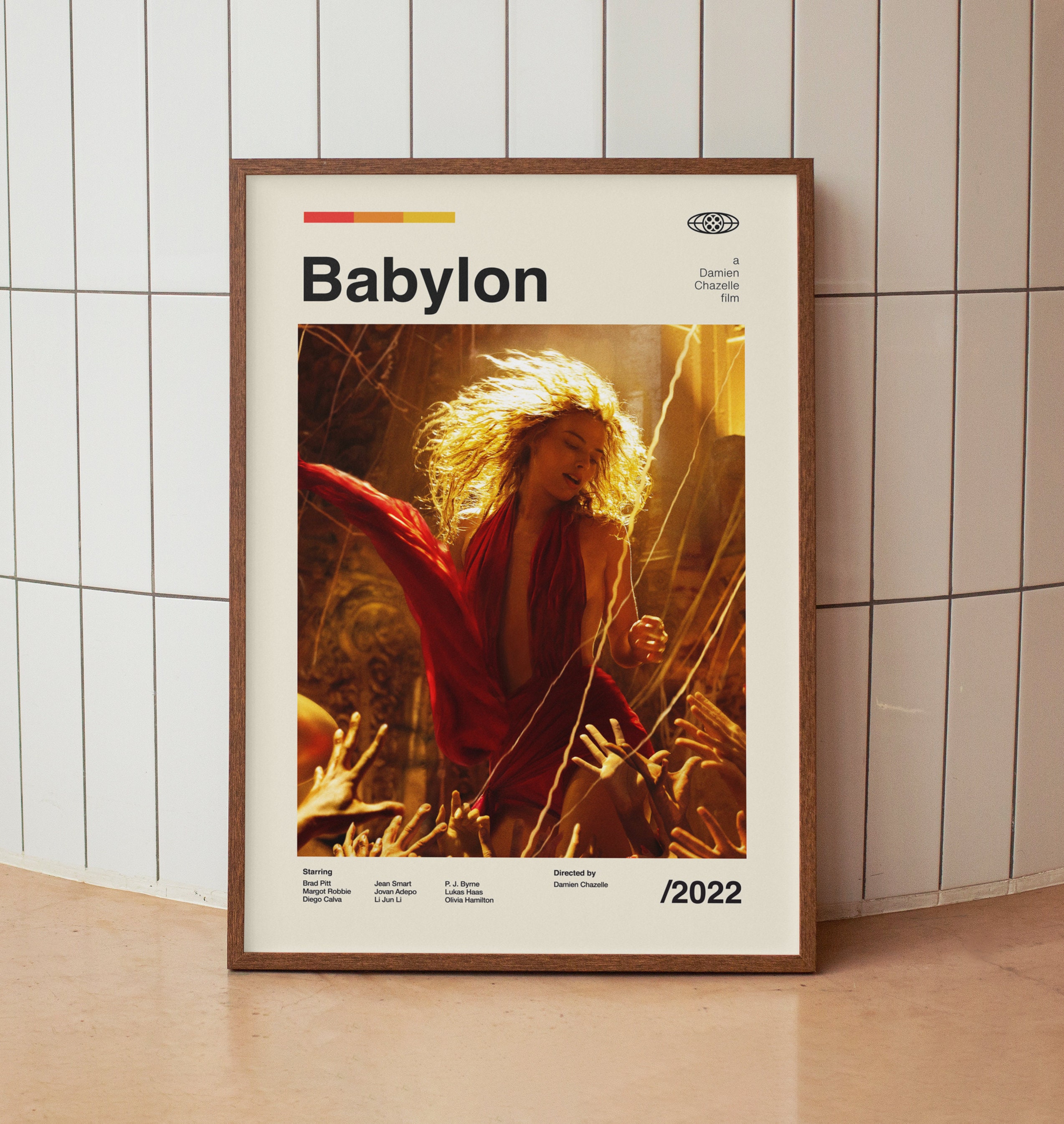 Babylon Vintage Minimalist Movie Poster Margor Robbie Brad - Etsy