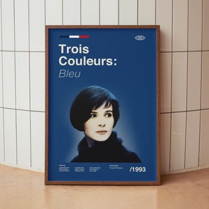 Three Colours Trilogy Collection Wall Art Print - French Movie Poster ...