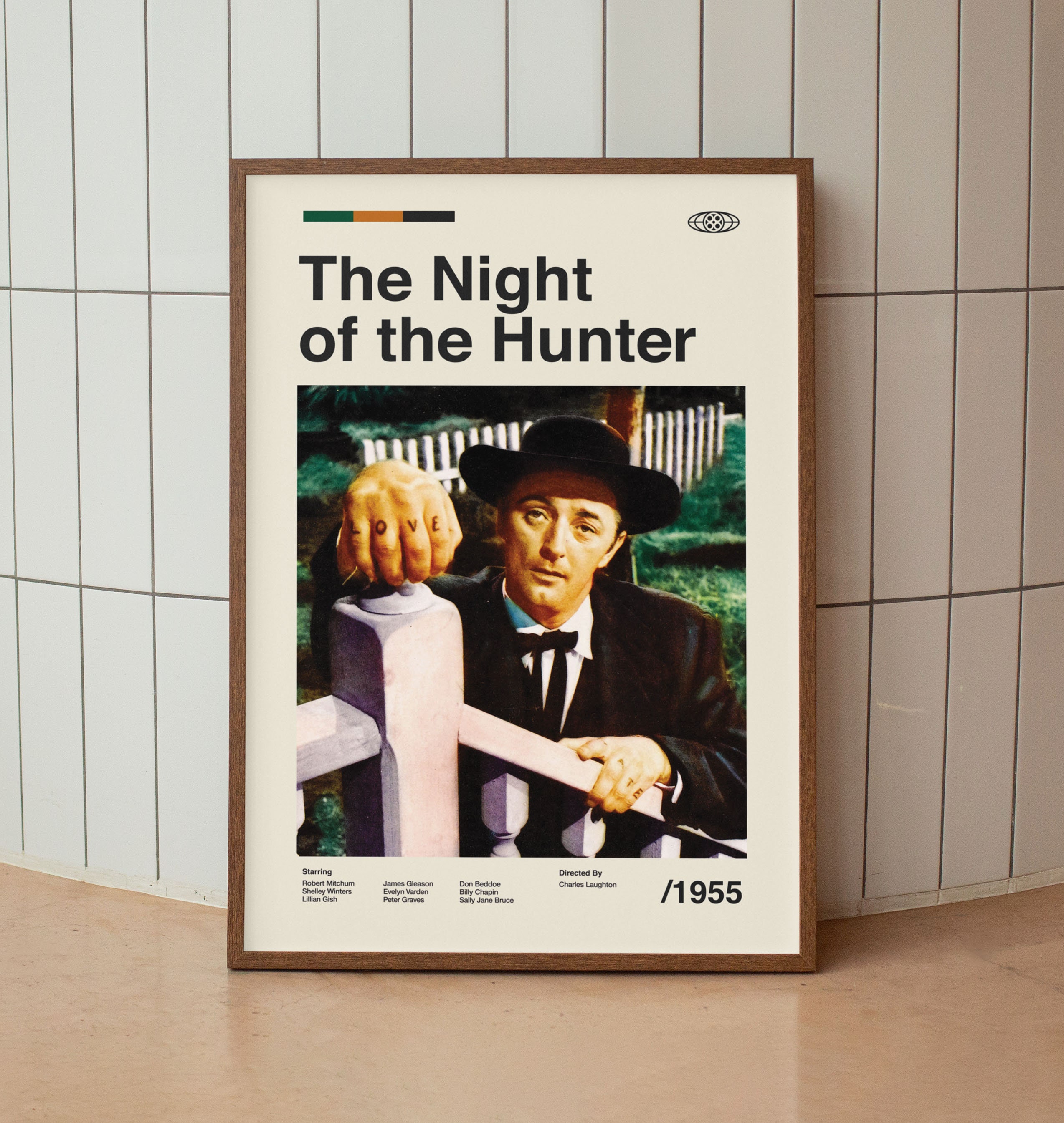 The Night of the Hunter Wall Art Print - Robert Mitchum Film Poster ...