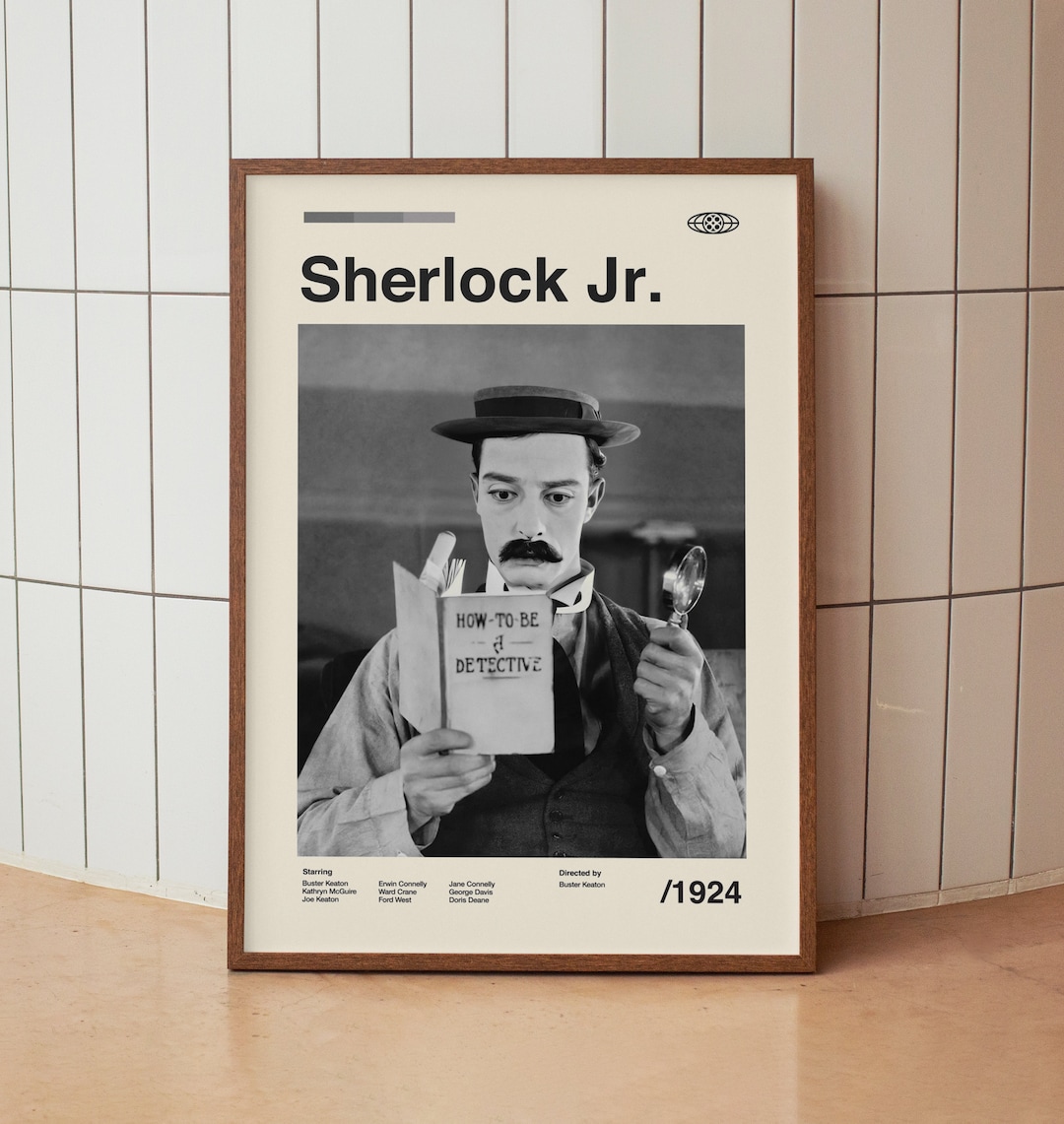 Sherlock Jr. 1924 Vintage Movie Poster - Buster Keaton - Minimalist ...
