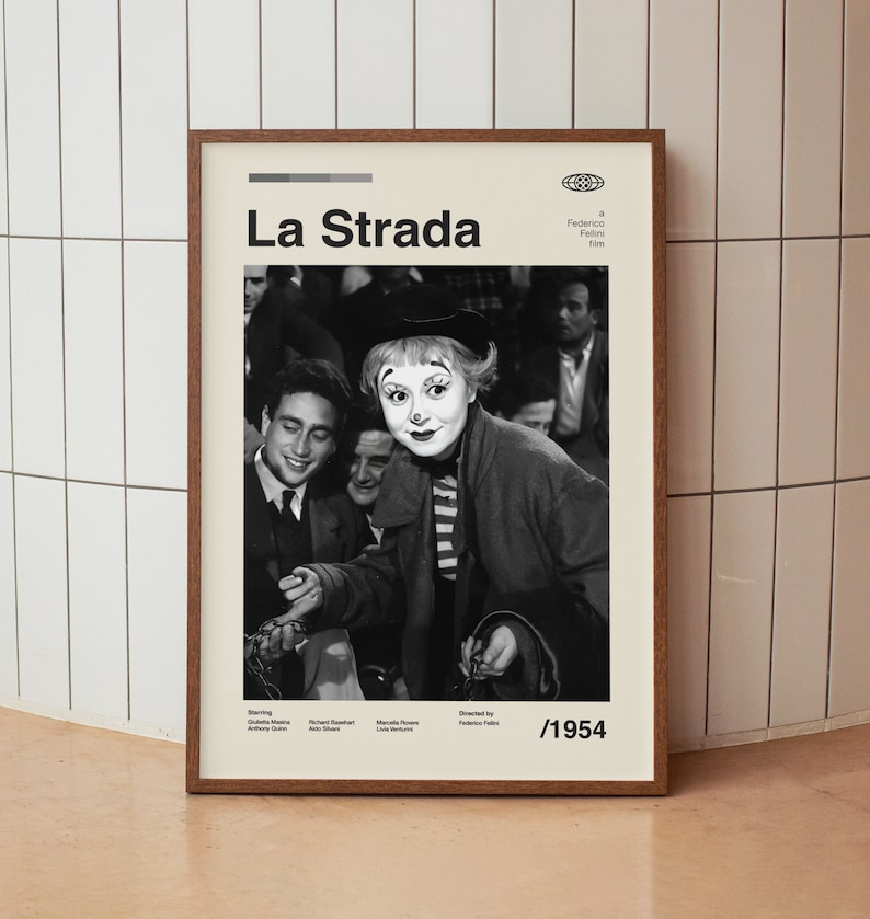 La Strada Vintage Movie Poster Italian Neorealism Federico Fellini ...