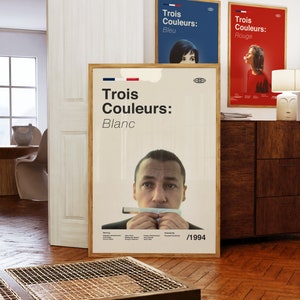 Three Colours Trilogy Collection Wall Art Print - French Movie Poster ...