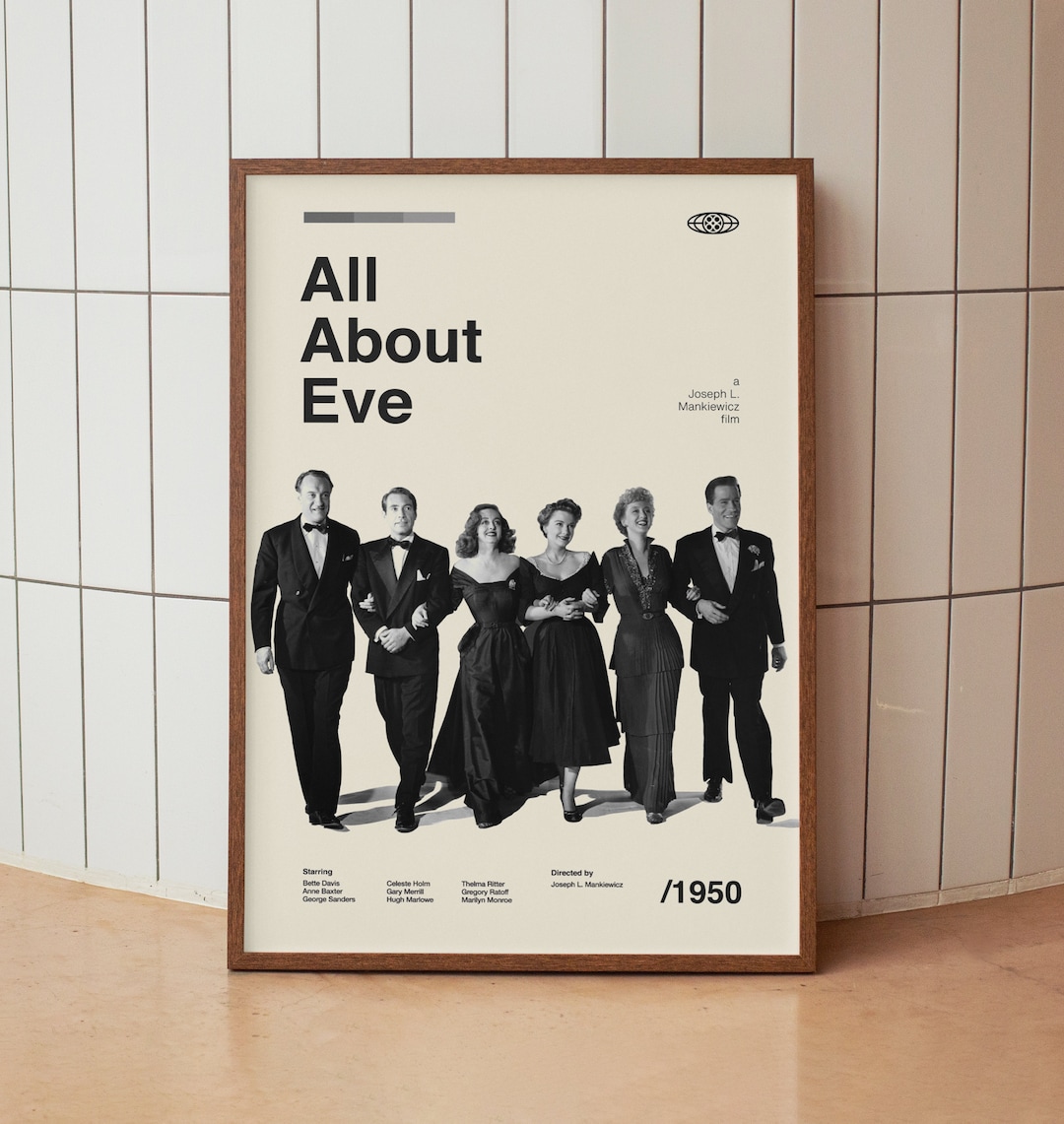 All About Eve Vintage Movie Poster - Bette Davis - Midcentury ...