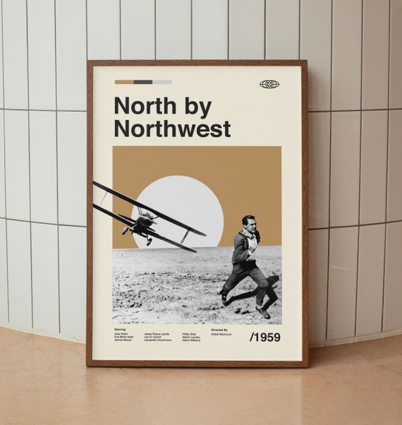 North By Northwest Minimalist Poster North By Northwest, Alfred