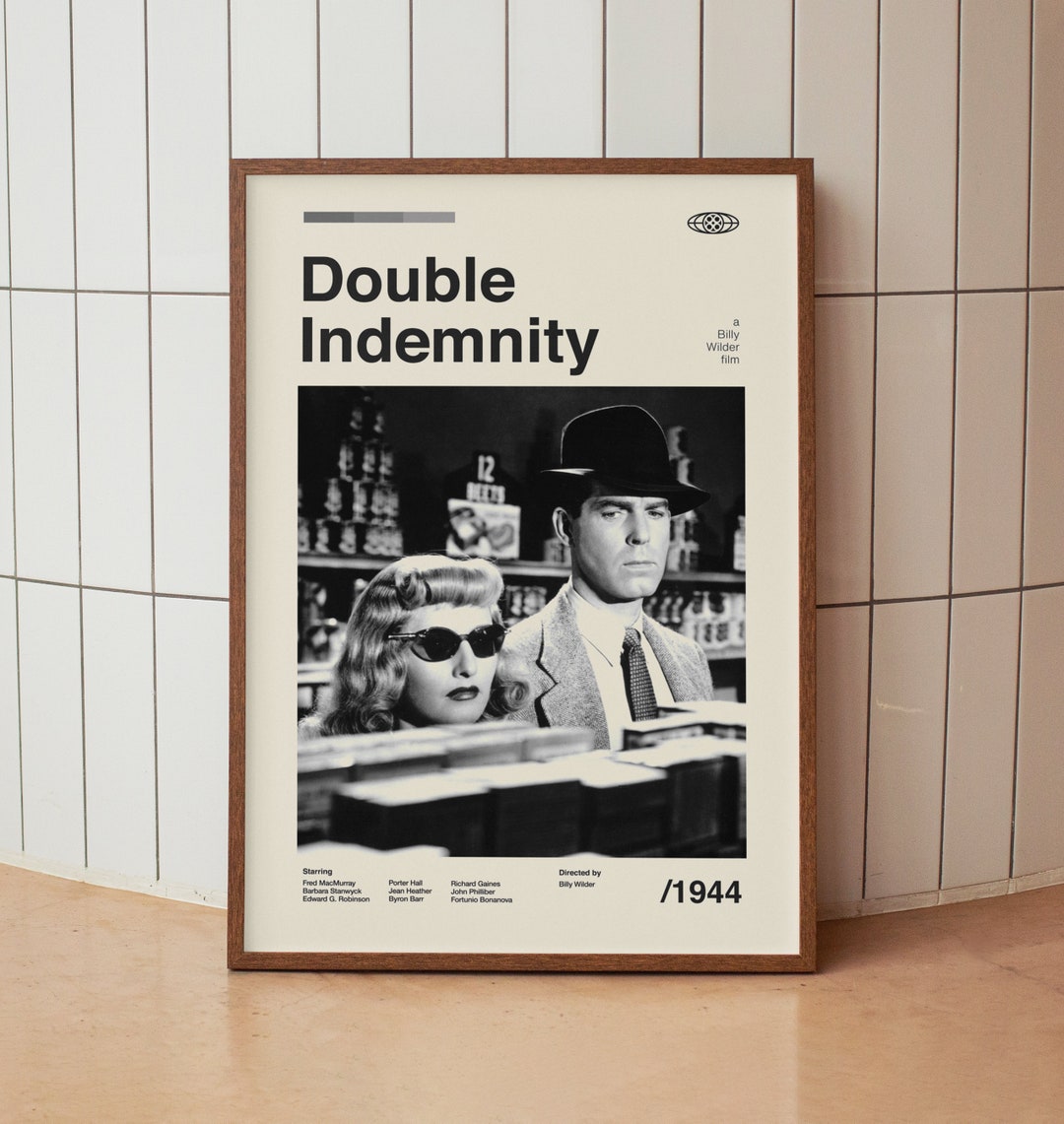 Double Indemnity Wall Art Print - Billy Wilder - Midcentury Vintage ...