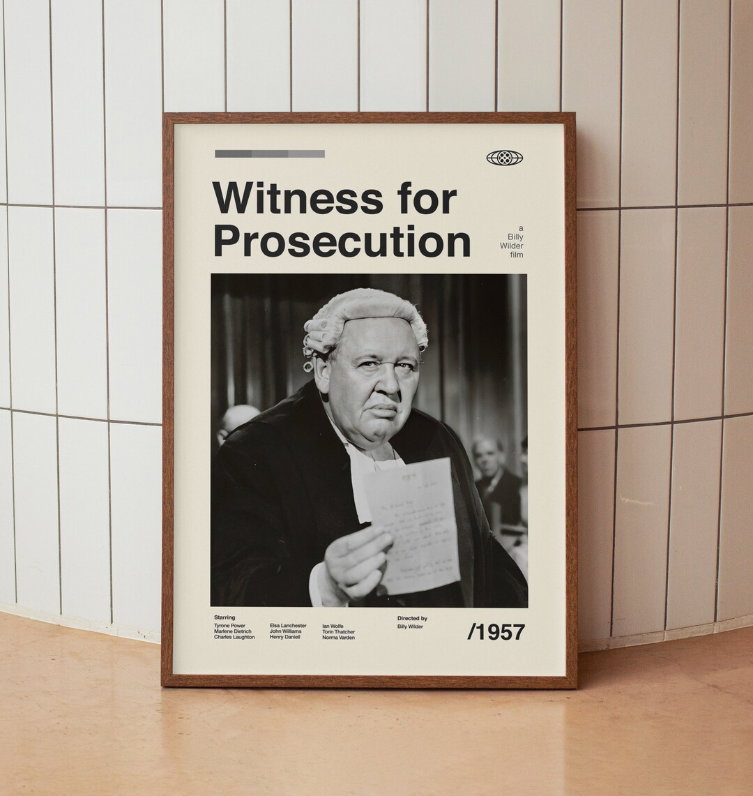 Witness for Prosecution Vintage Movie Poster - Billy Wilder ...