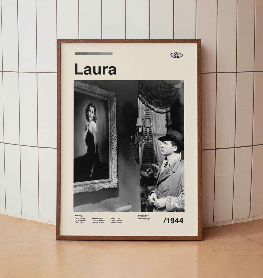 Laura 1944 Vintage Movie Poster - Otto Preminger - Minimalist ...
