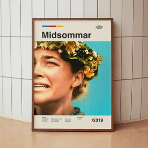 Midsommar Movie Poster - Florence Pugh - Midcentury Minimalist Wall Art ...