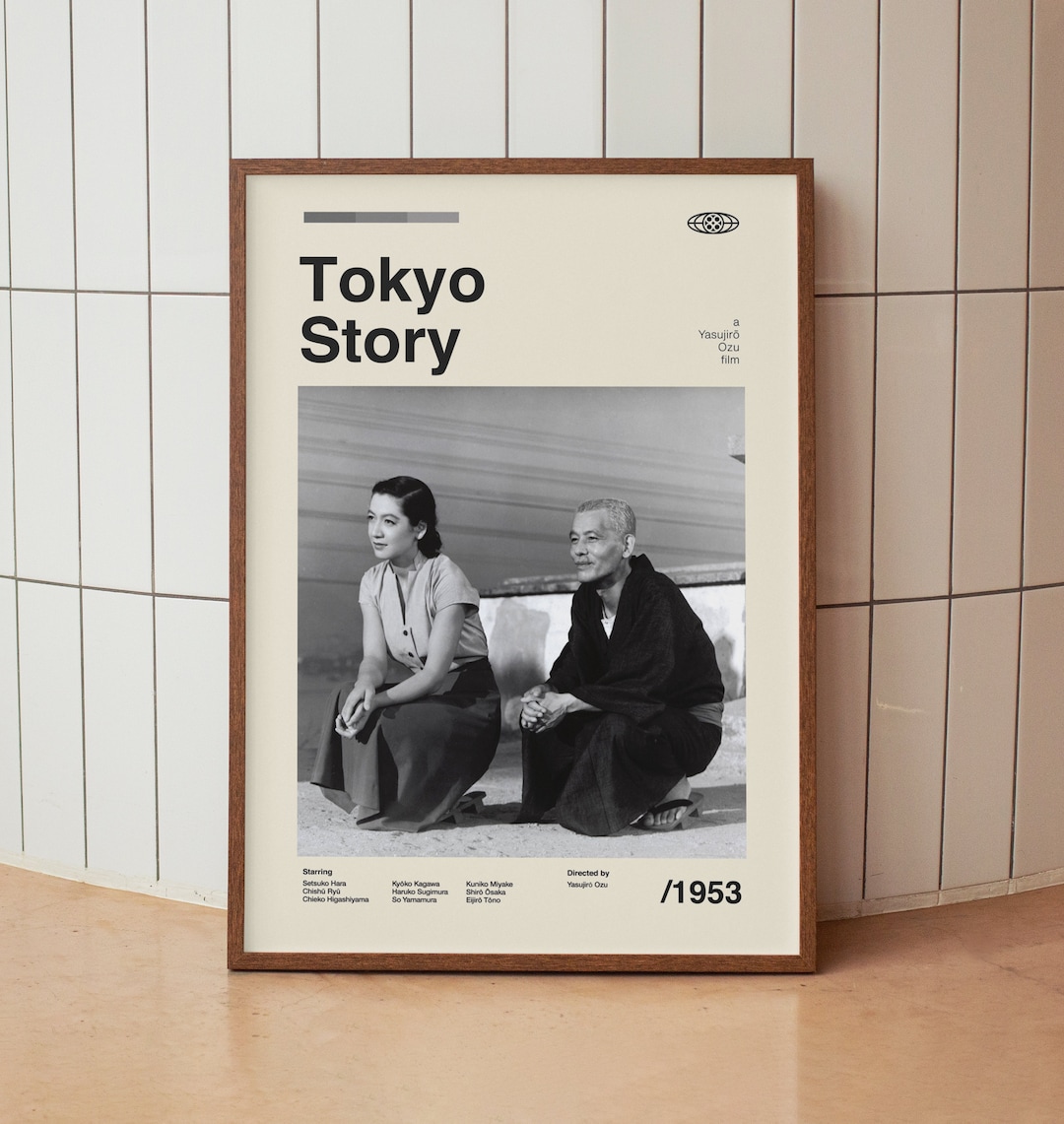Tokyo Story Vintage Movie Poster - Yasujirō Ozu Classic Japanese Film ...