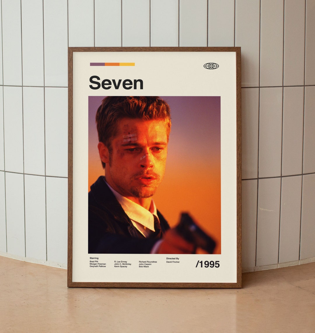 Seven 1995 Wall Art Print - Brad Pitt Morgan Freeman Film Poster ...