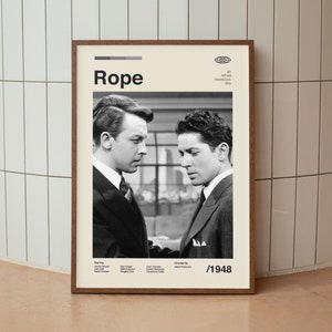 Rope Wall Art Print - Alfred Hitchcock Film Poster - Cary Grant ...