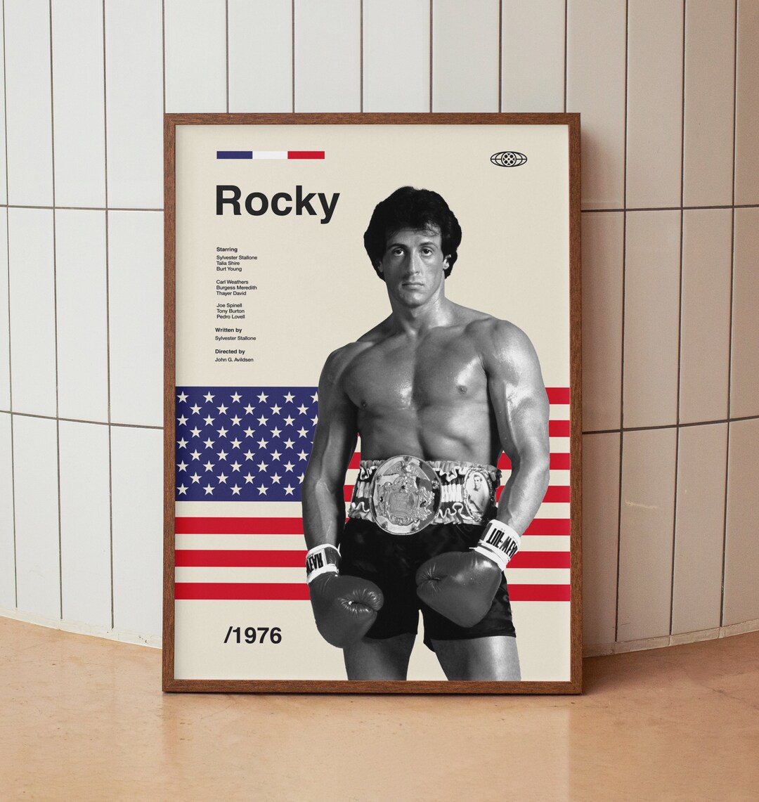 Vintage Boxing Movie Poster - Sylvester Stallone - Minimalist ...