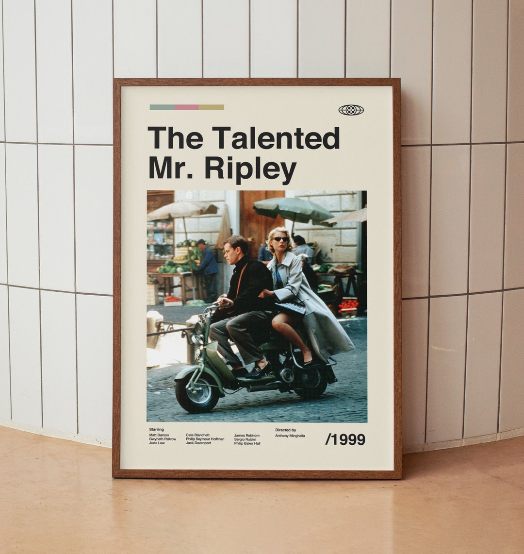 The Talented Mr. Ripley Vintage Movie Poster - Matt Damon Jude Law ...