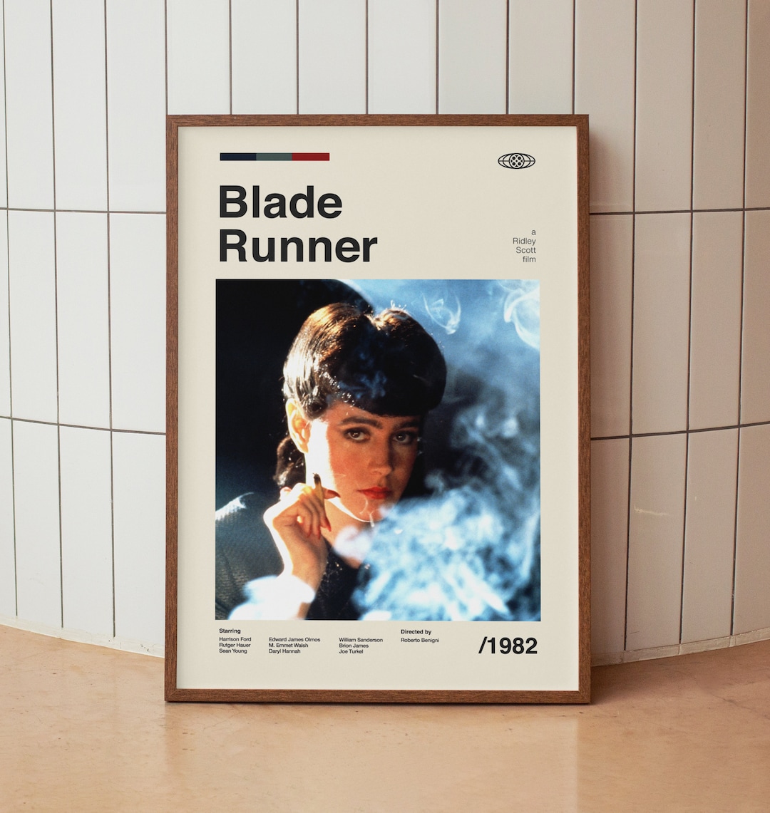 Blade Runner 1982 Vintage Movie Poster - Harrison Ford - Minimalist ...