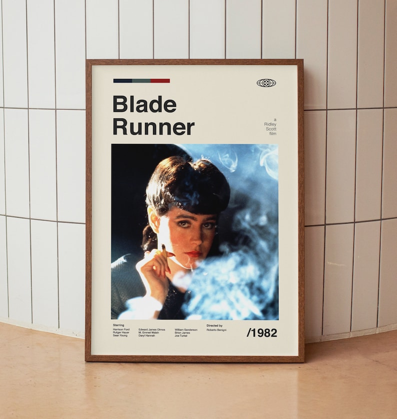 Blade Runner 1982 Vintage Movie Poster - Harrison Ford - Minimalist ...