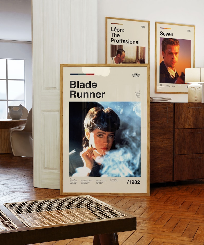 Blade Runner 1982 Vintage Movie Poster - Harrison Ford - Minimalist ...