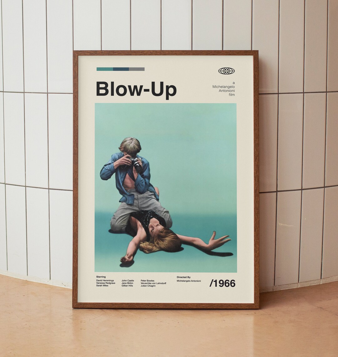 Blow up Movie Poster - Michelangelo Antonioni Jane Birkin - Midcentury Minimalist Wall Art Print ...